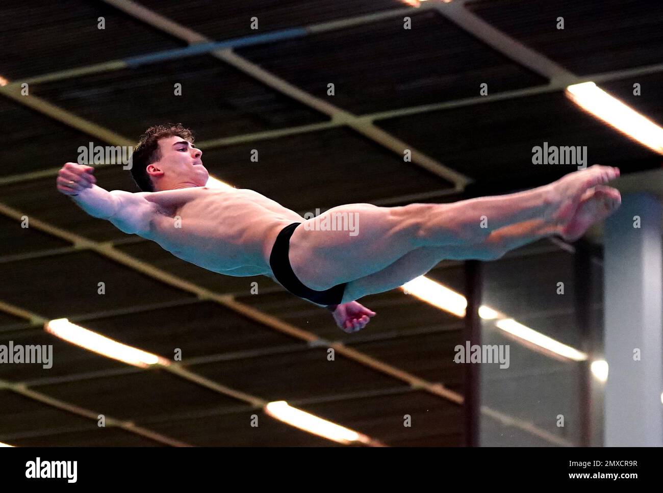 Ross Haslam competing in the Men's 3m Preliminary competition during ...