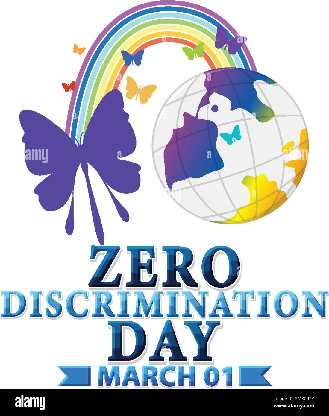 Zero discrimination day banner design illustration Stock Vector Image ...