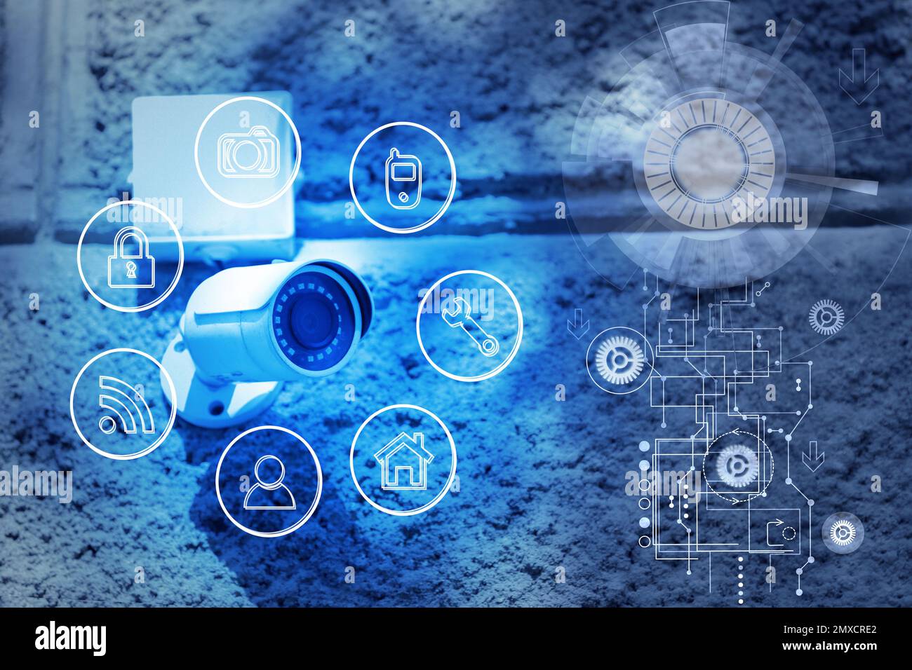 Security camera on stone wall hi-res stock photography and images - Alamy