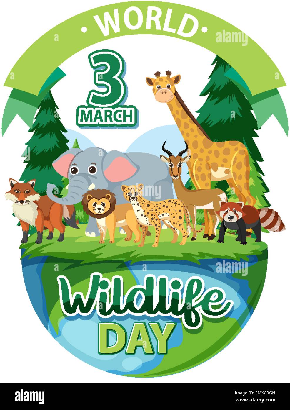 World Wildlife Day Banner illustration Stock Vector Image & Art - Alamy