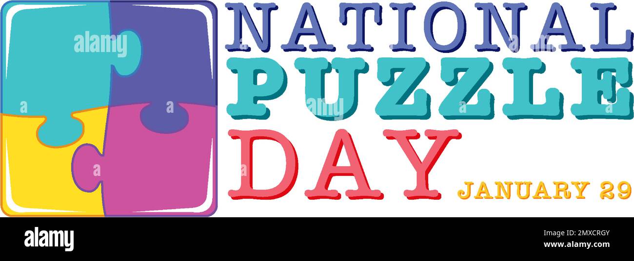 National Puzzle Day Banner illustration Stock Vector Image & Art - Alamy