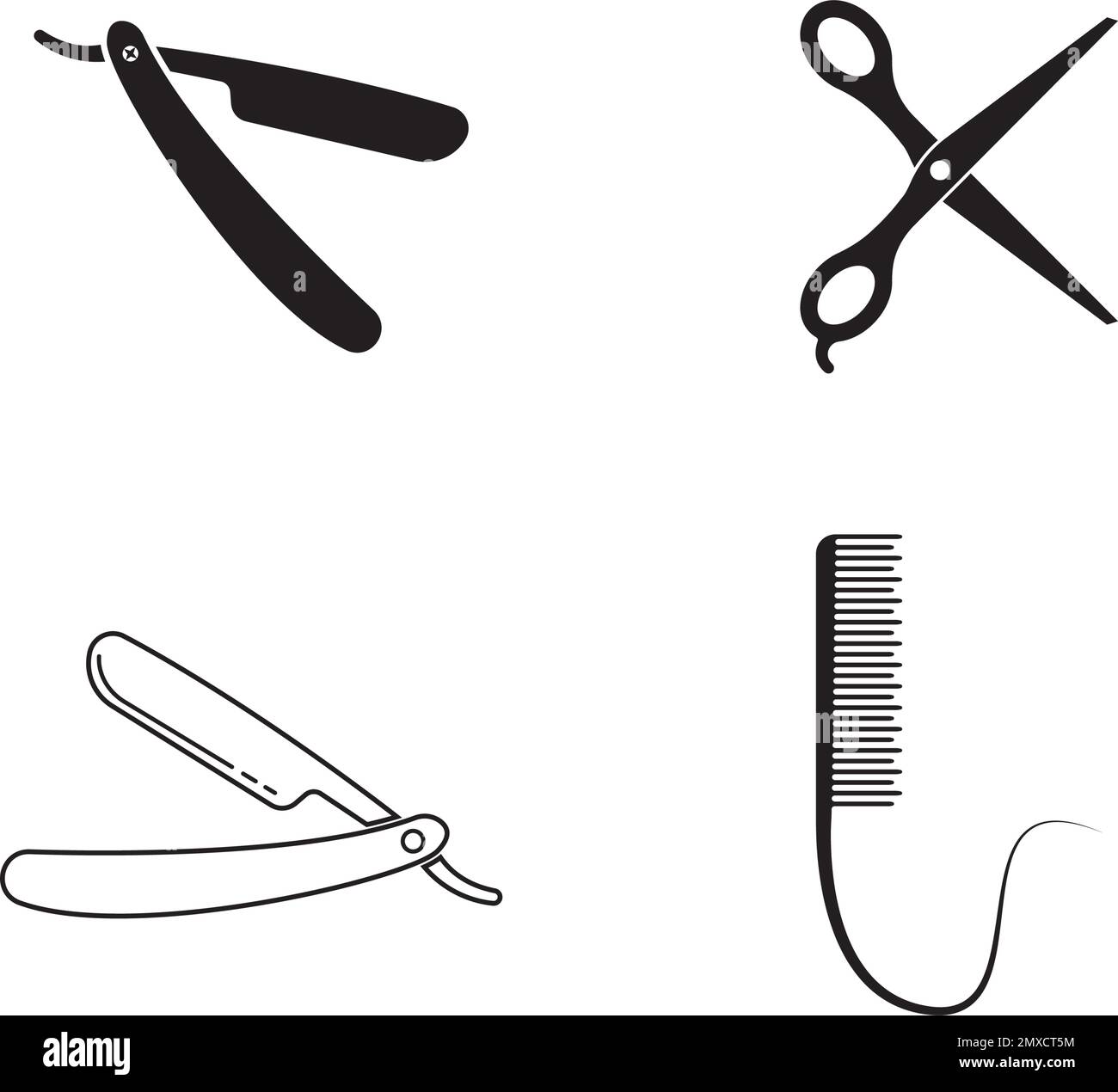 Barber vector icon illustration logo design Stock Vector Image & Art ...