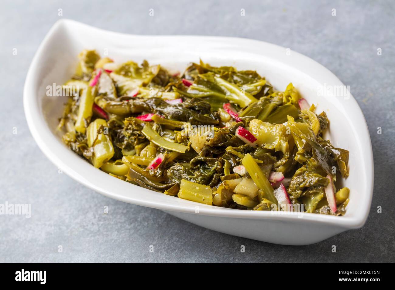 Traditional Turkish appetizers; Aegean Herbs Salad, Radish Salad ...