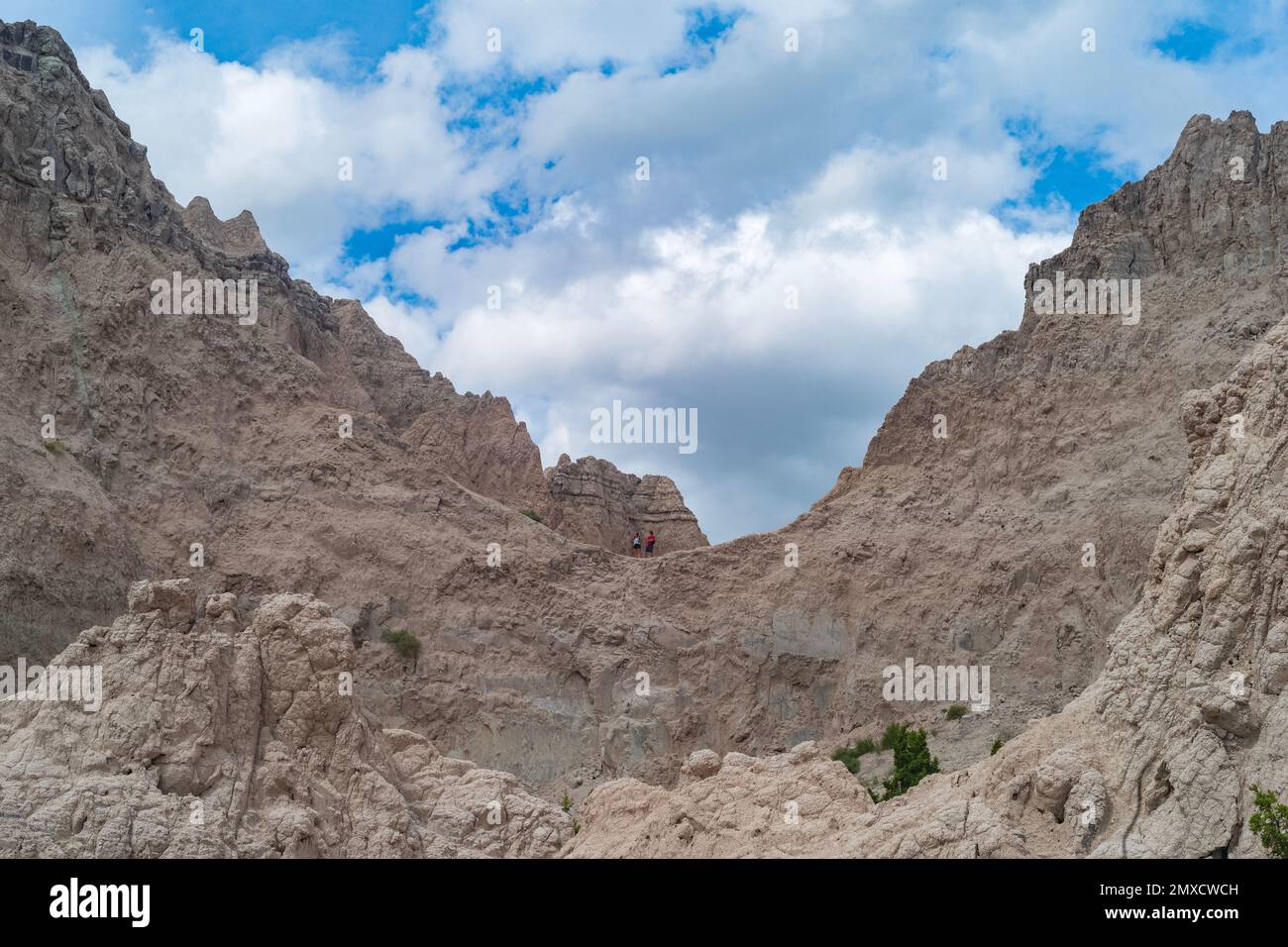 An upward facing view of the Notch Trail at Badlands National Park in ...