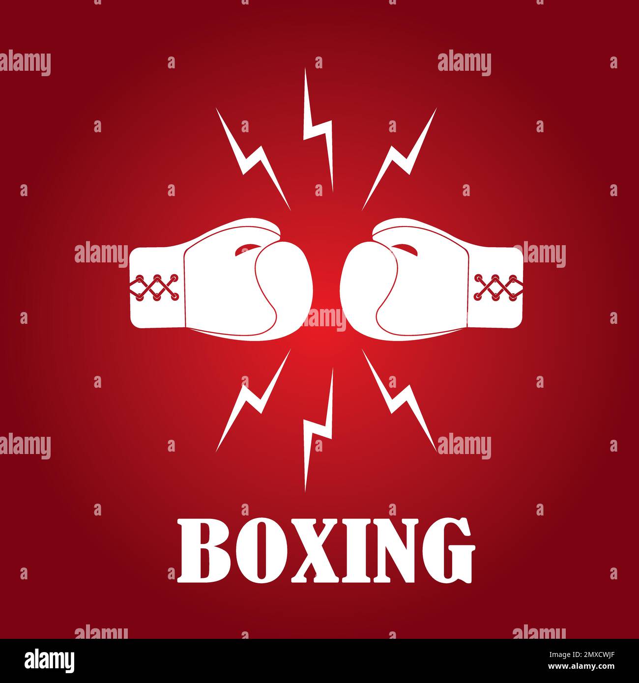 Boxing gloves sport element vector illustration flat design Stock ...