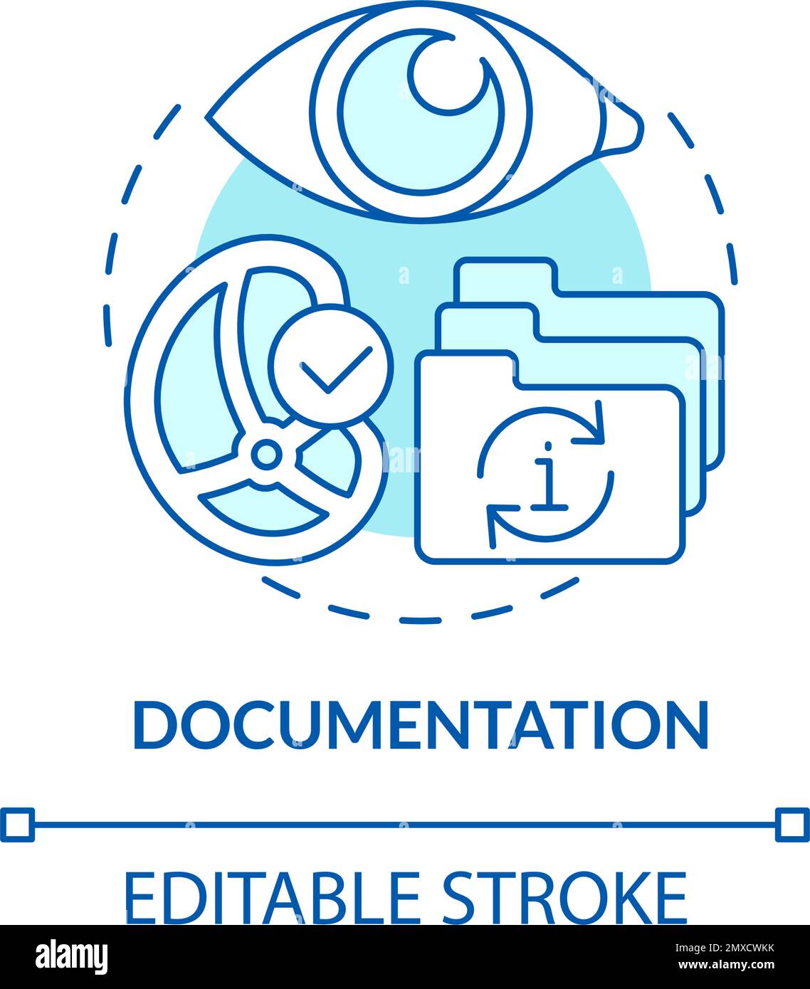 Documentation turquoise concept icon Stock Vector Image & Art - Alamy