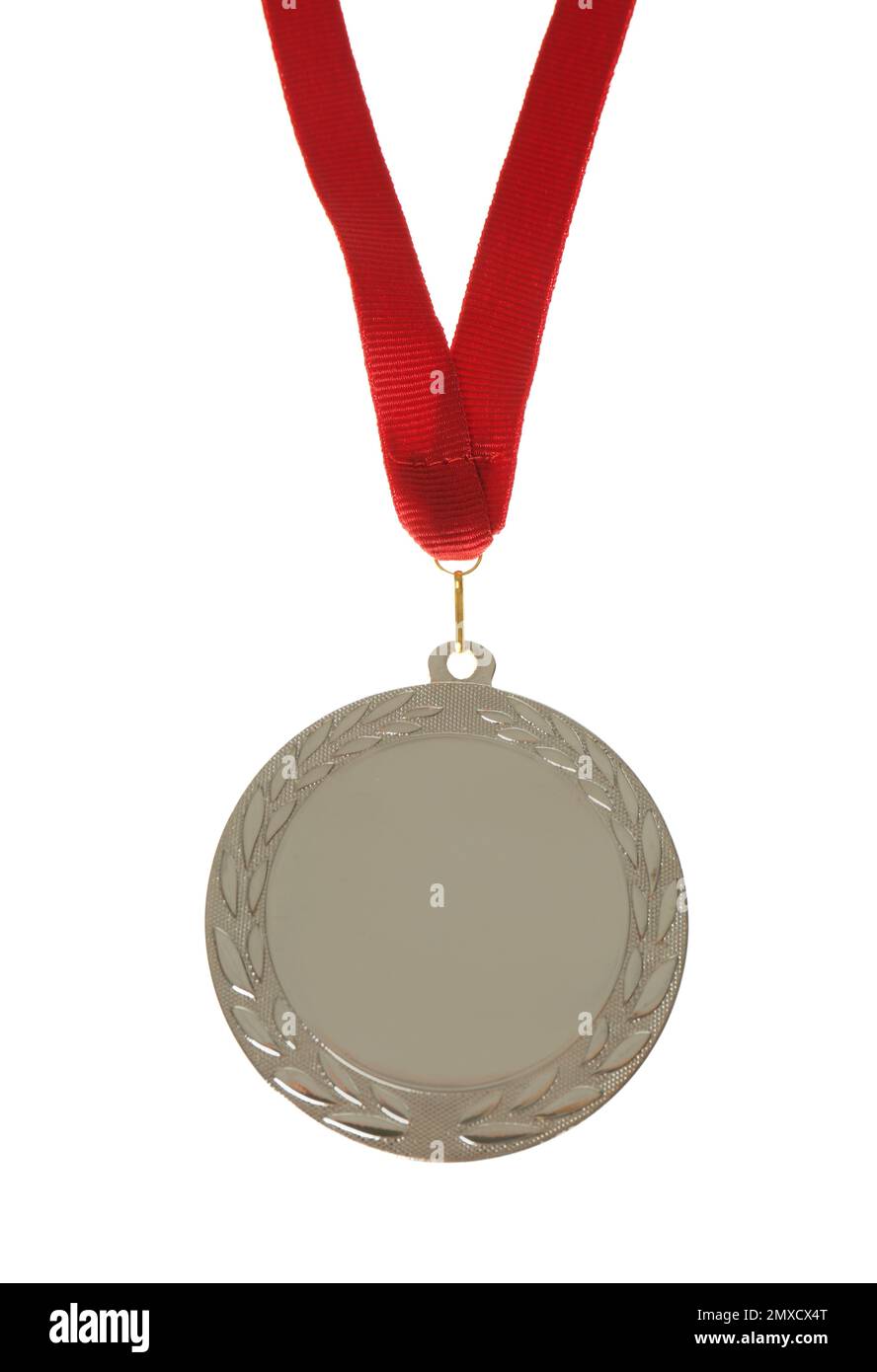 Silver medal isolated on white. Space for design Stock Photo - Alamy