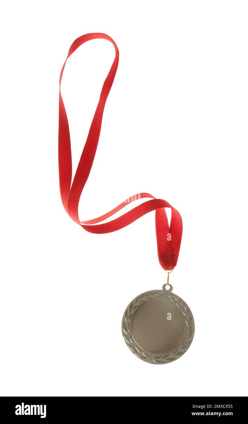 Silver medal isolated on white. Space for design Stock Photo - Alamy