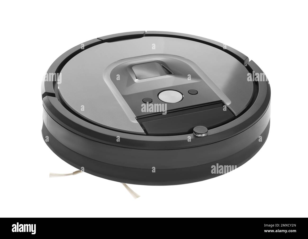 Modern robotic vacuum cleaner isolated on white Stock Photo - Alamy