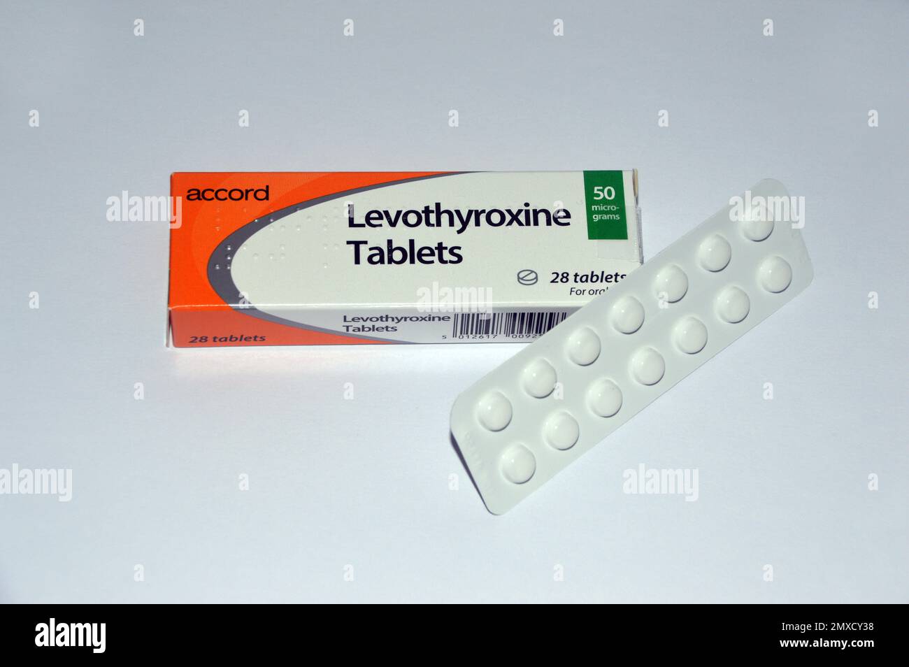 A Box of 28, 50mg Levothyroxine 'L-thyroxine' Tablets made by Accord to ...