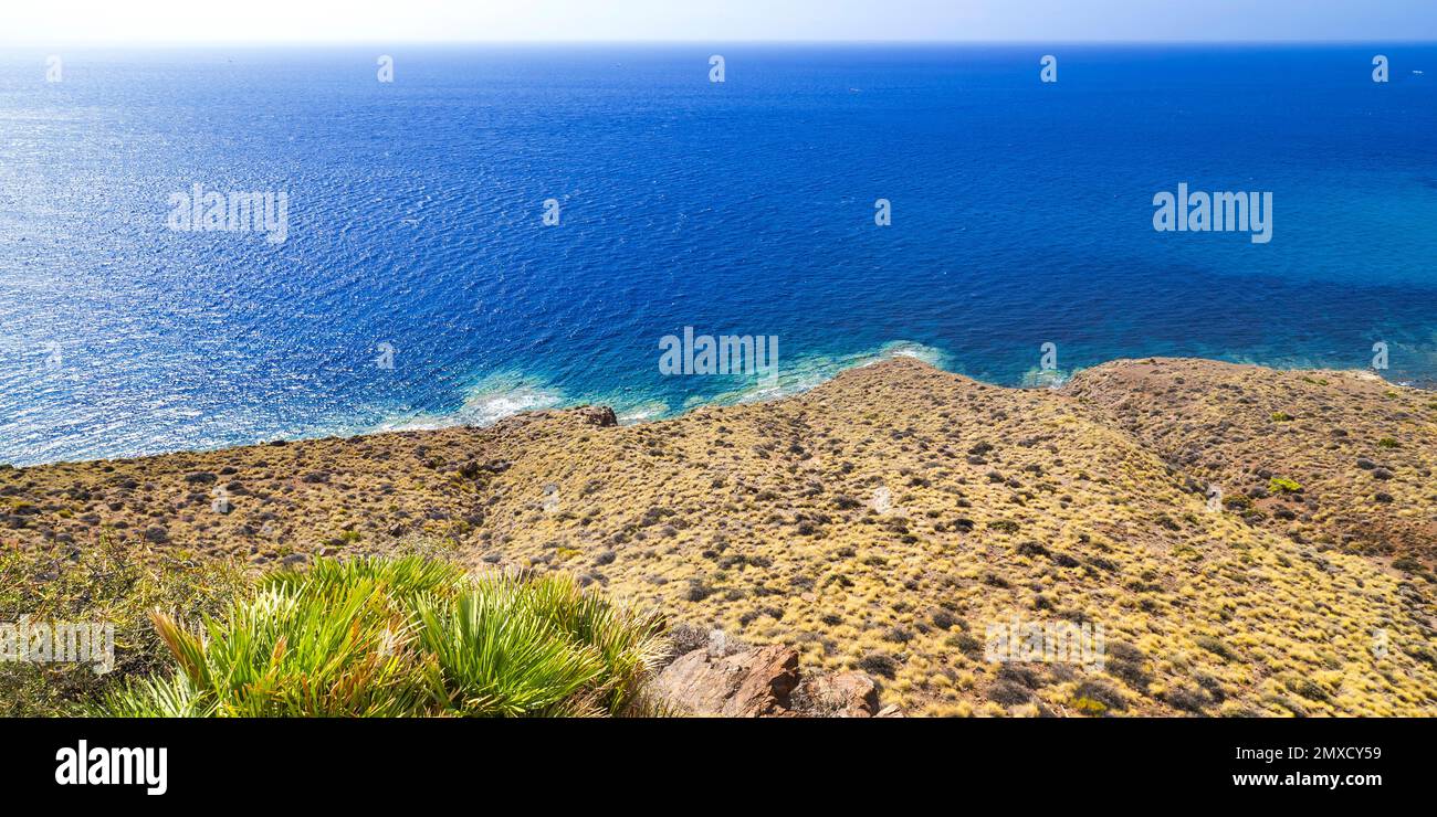 Rocky Coastline and Cliffs, Amatista Viewpoint, Cabo de Gata-Níjar ...