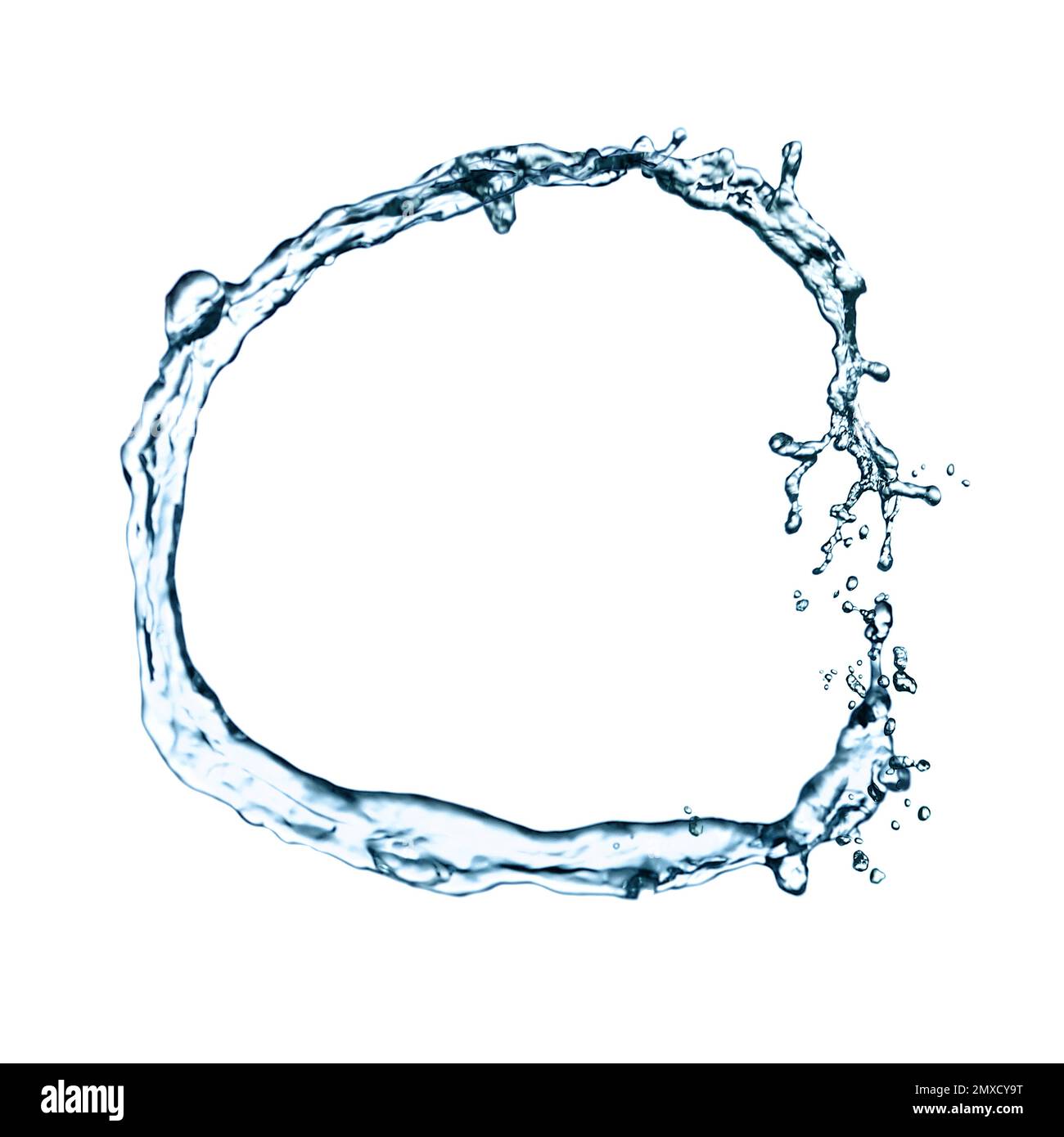 Frame made of water splash on white background, space for text Stock ...