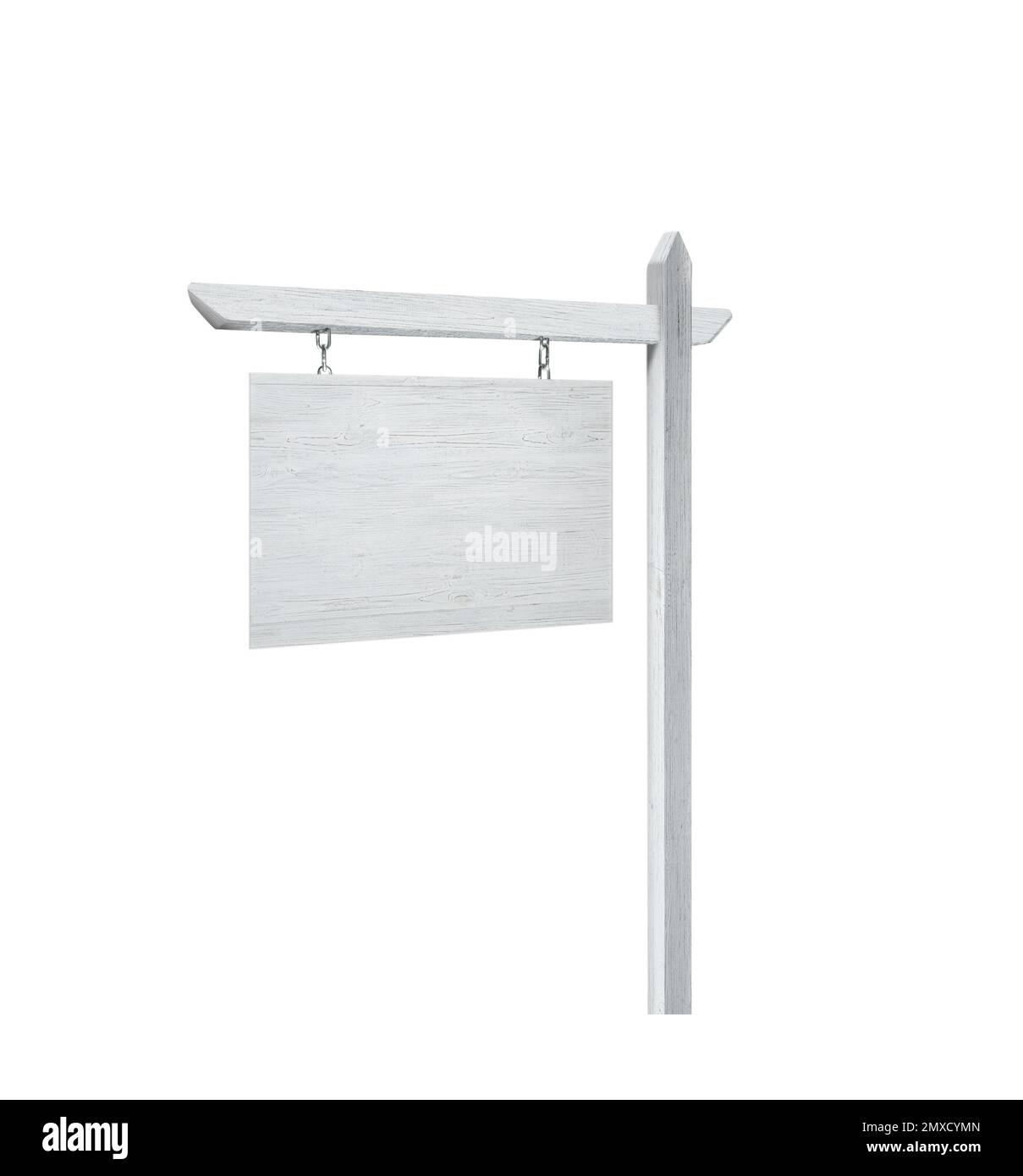Blank real estate sign on white background Stock Photo - Alamy