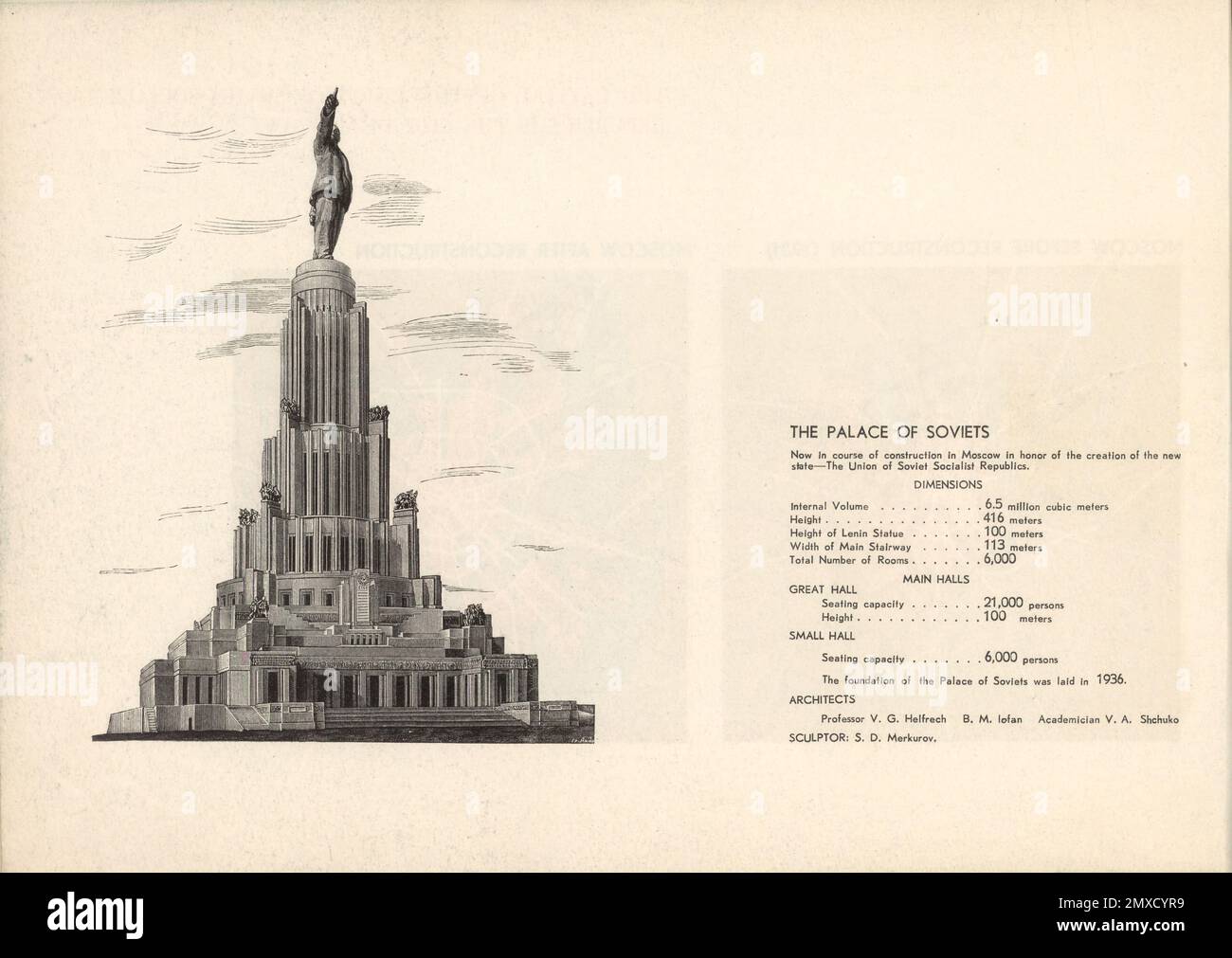 The Palace of the Soviets. Museum: PRIVATE COLLECTION. Author: Boris Mihailovich Iofan Stock ...