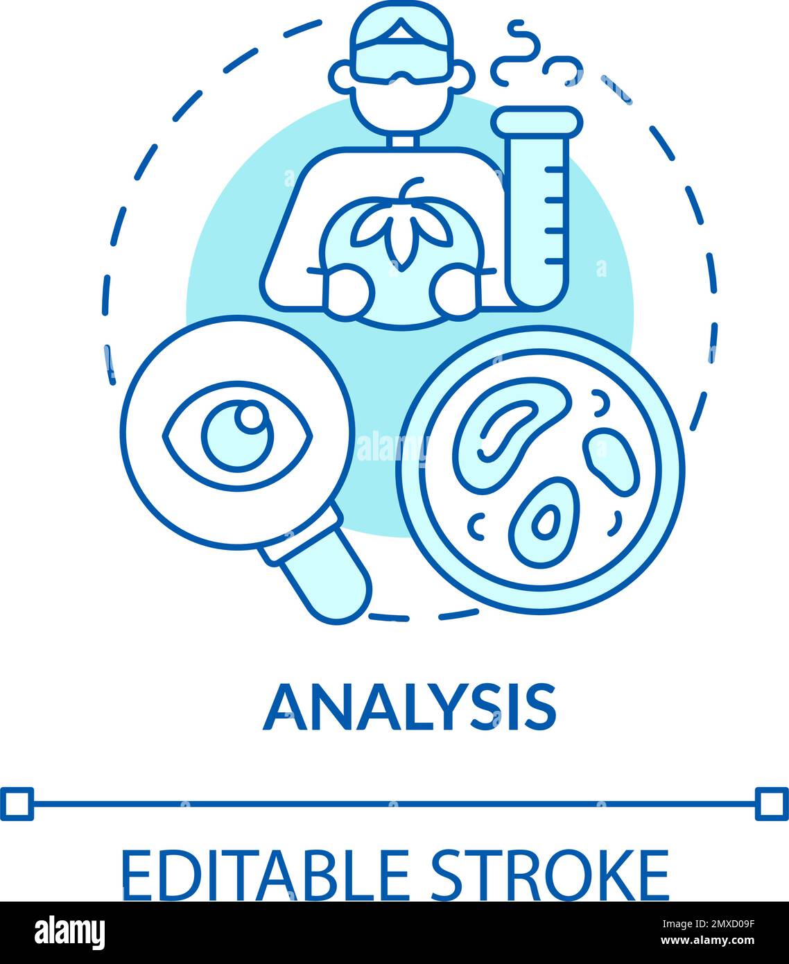 Analysis turquoise concept icon Stock Vector Image & Art - Alamy