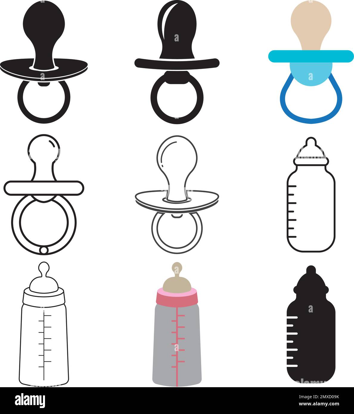 Baby pacifier vector icon illustration design template Stock Vector ...