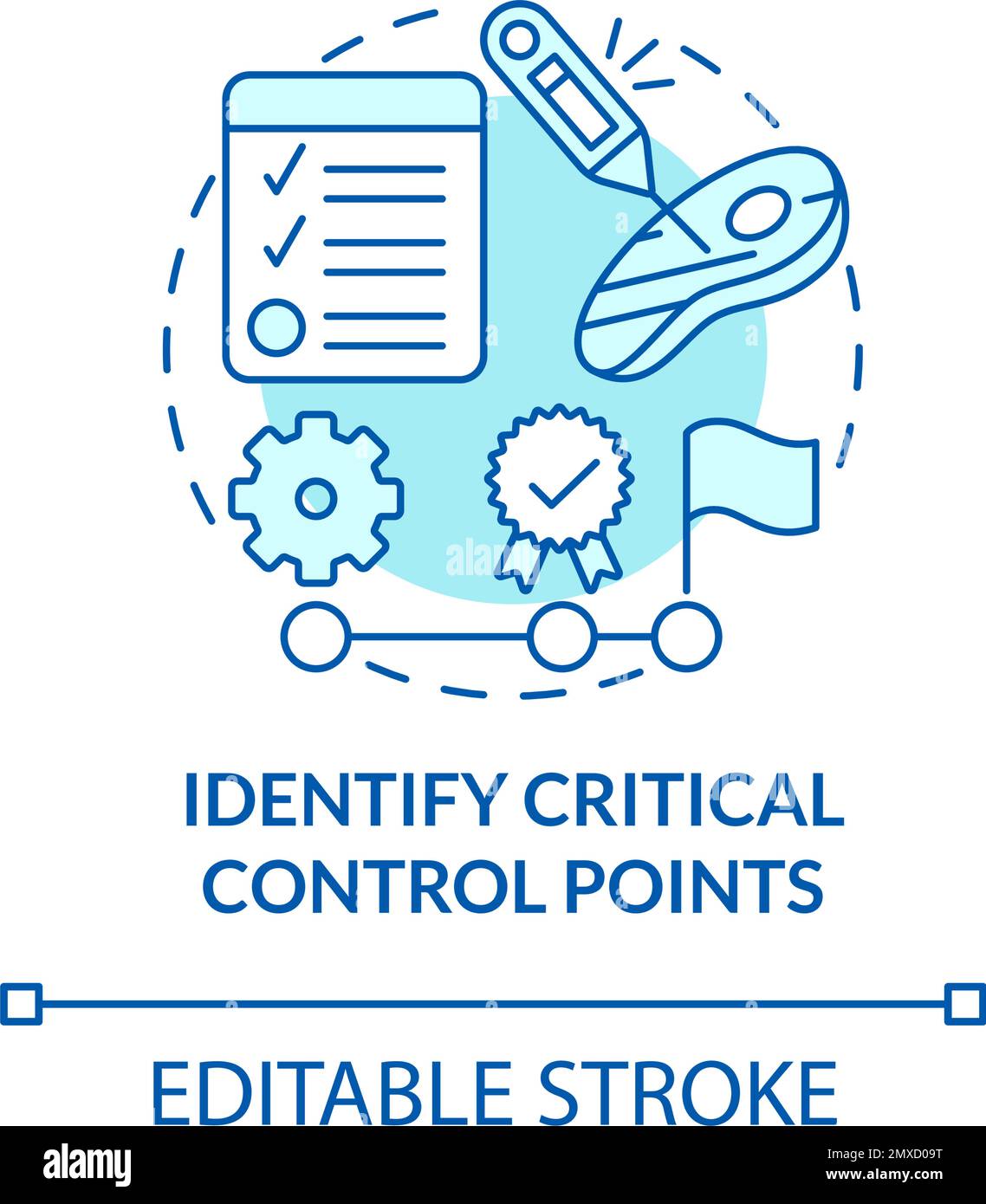 Identify critical control points turquoise concept icon Stock Vector Image & Art - Alamy