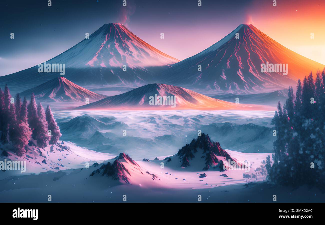 Prehistoric landscape art hi-res stock photography and images - Alamy