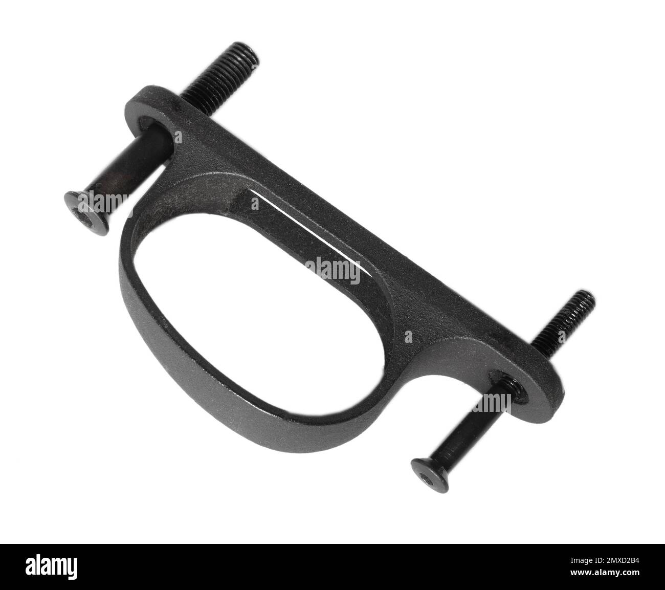 Triggerguard removed from a rifle and on a white background Stock Photo ...