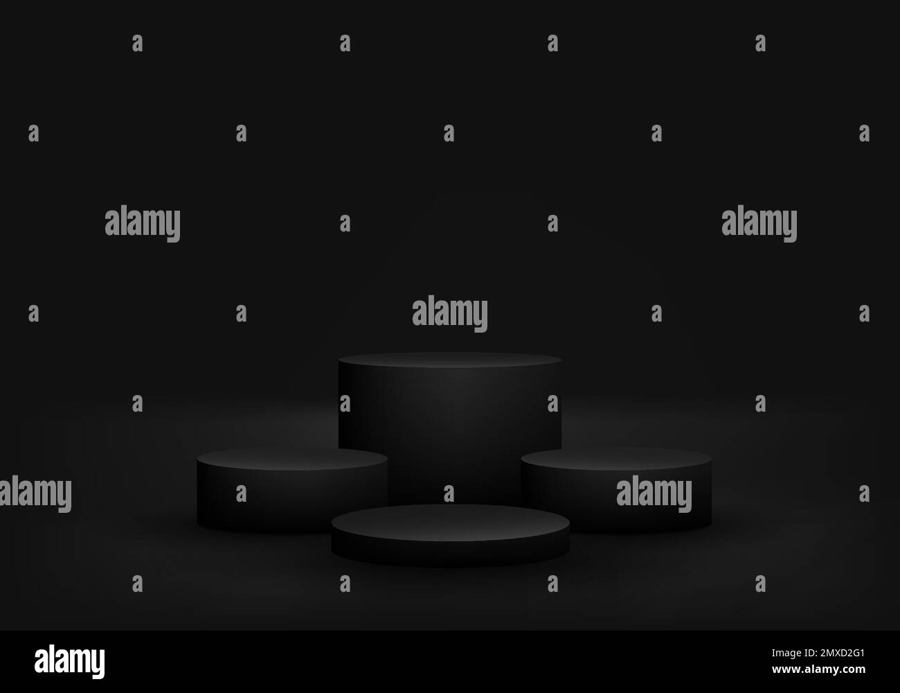 3d rendering black podium Stock Vector Images - Alamy