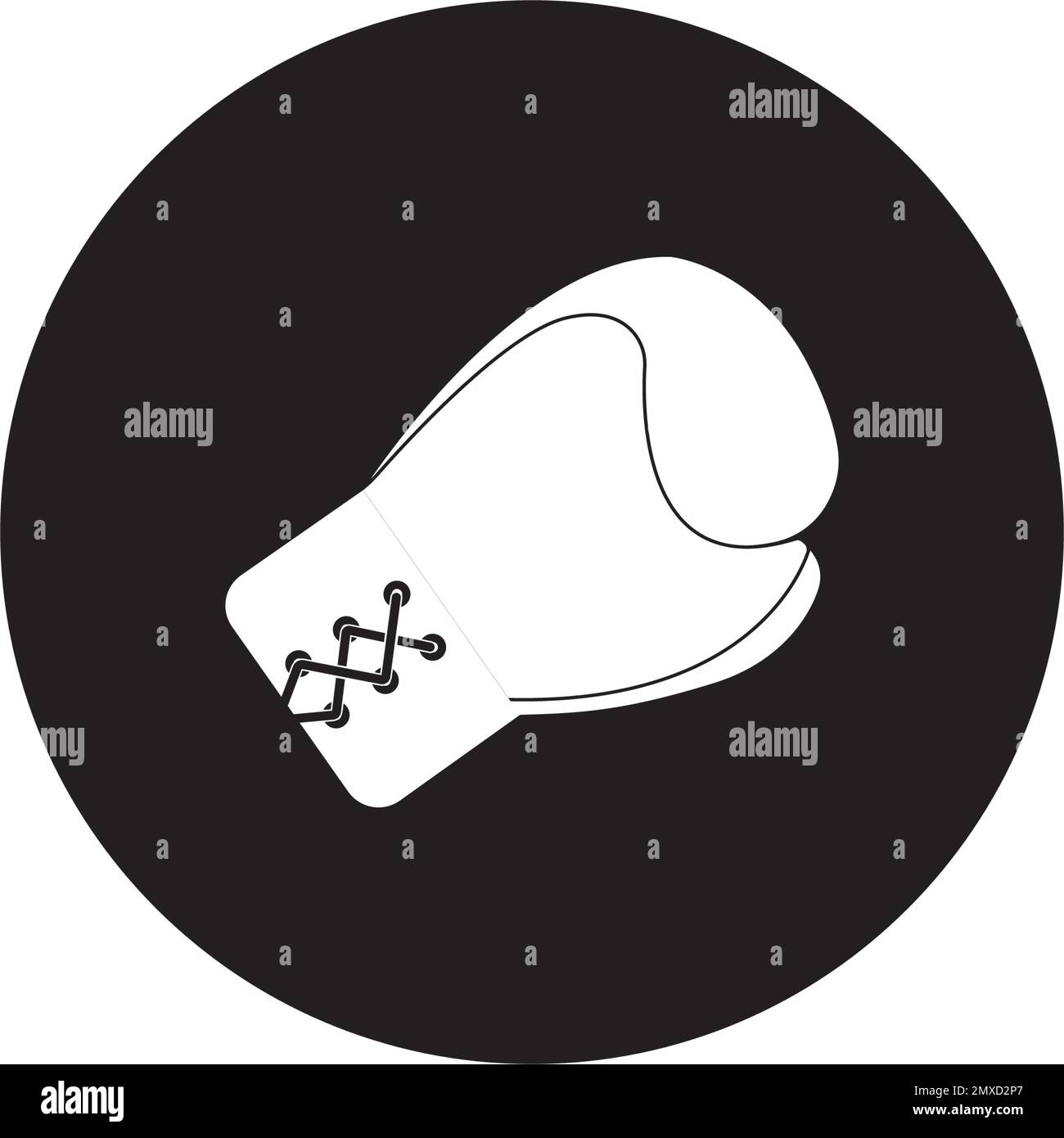 Boxing gloves sport element vector illustration flat design Stock ...