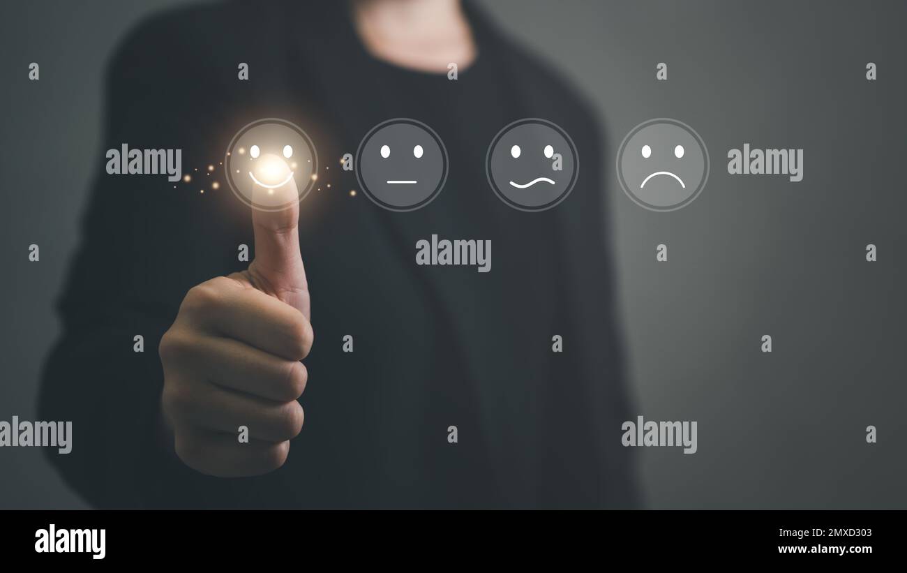 Customer rate their satisfaction ranking for experience review survey ...