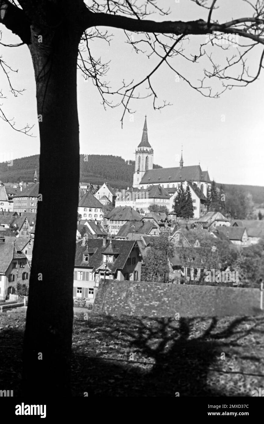 Blick auf den Neustädter Münster Sankt Jakobus Am Titisee, 1938. View ...