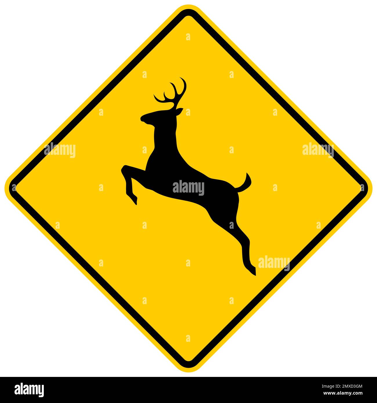 Deer warning sign Stock Photo - Alamy