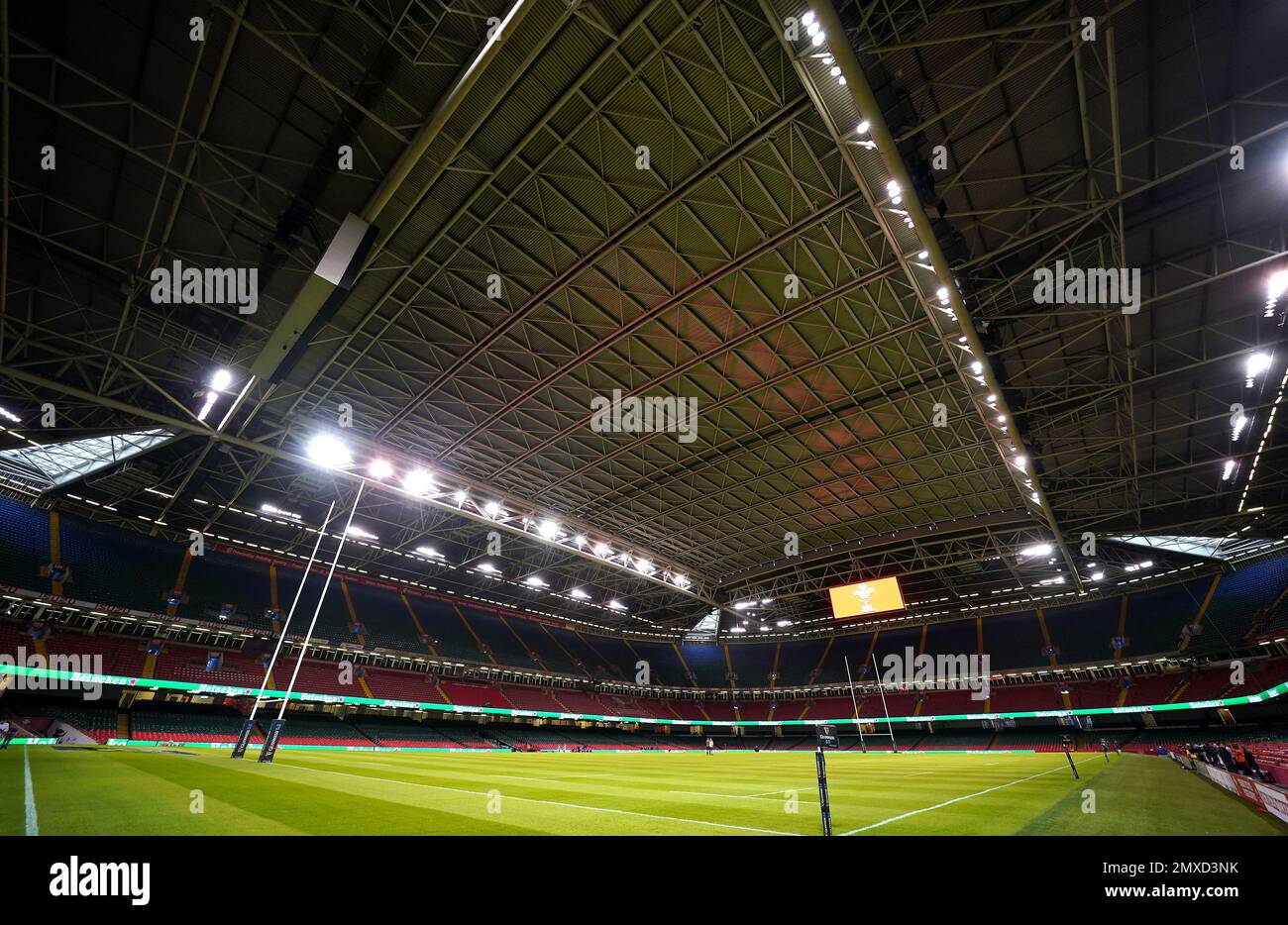 General view from inside the stadium during a Captains Run at ...