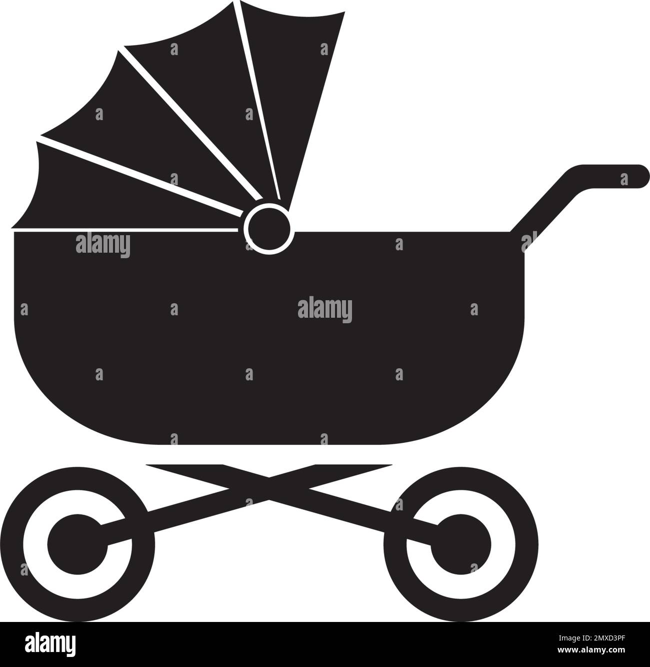 stroller icon vector illustration logo design Stock Vector Image & Art ...
