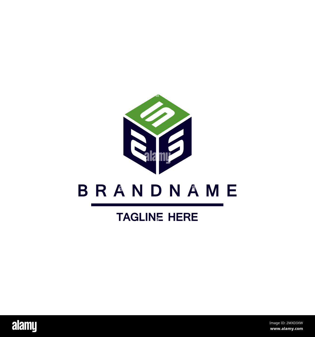 Letter S Square, box or cube Negative Space Logo Design Element Stock ...