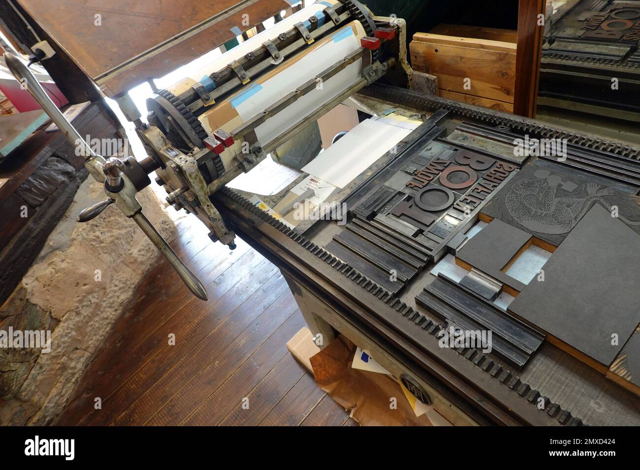 Old printing press hi-res stock photography and images - Alamy
