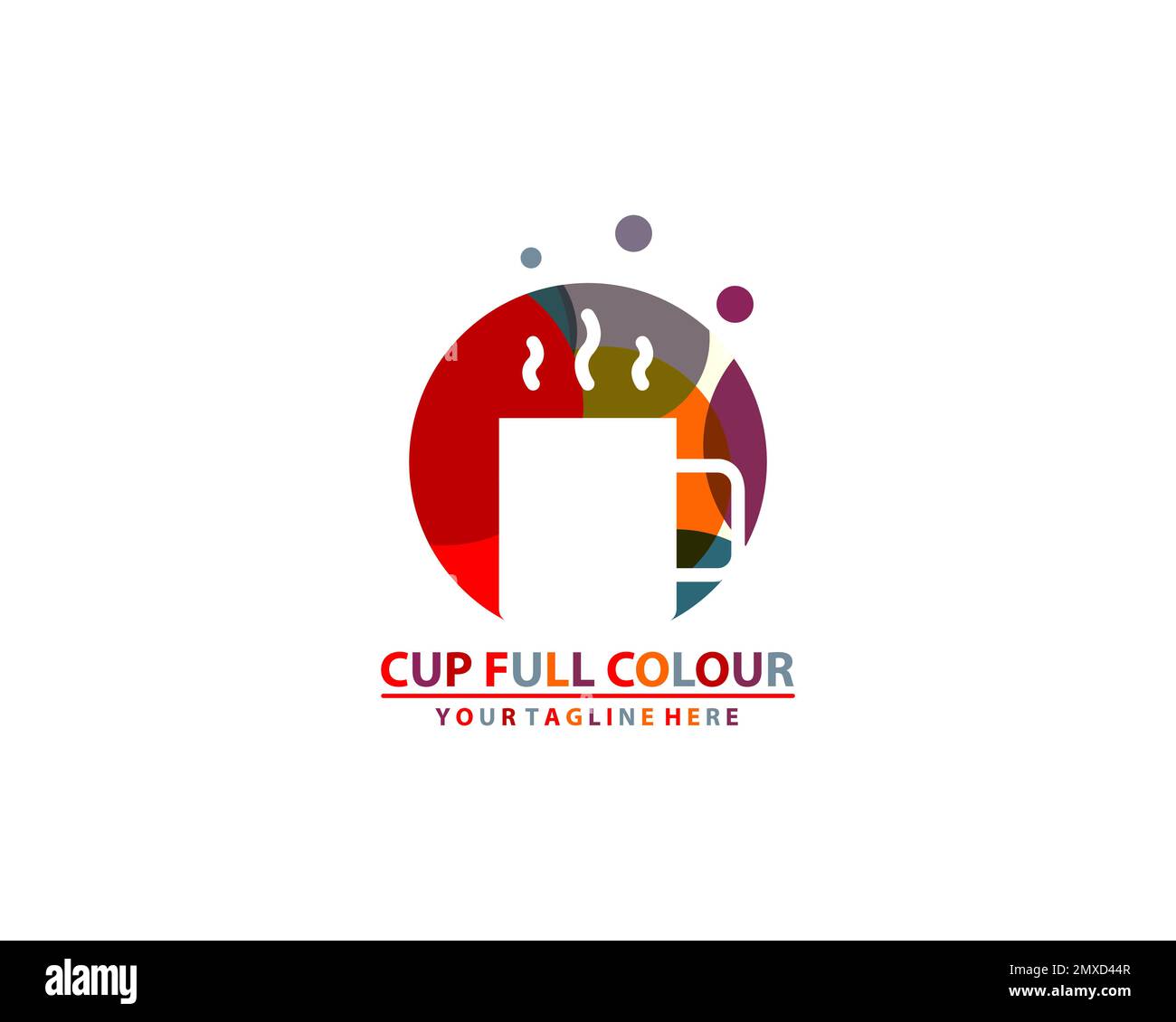 Colorful cup cafe logo design template vector Stock Vector Image & Art ...