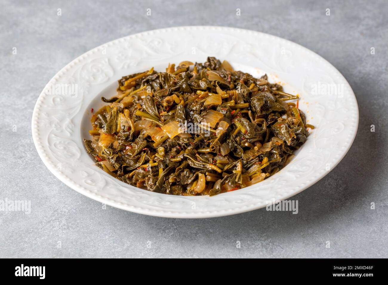Traditional delicious Turkish food; hibiscus - malva dish (Turkish name ...