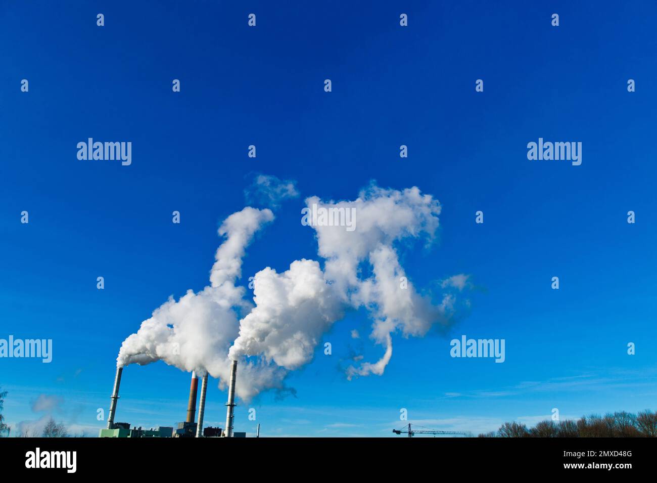 Chimneys with smoke column hi-res stock photography and images - Alamy