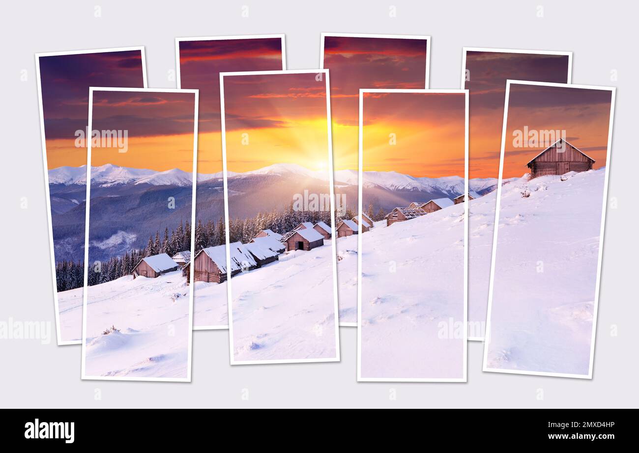 Year sunrise collage hi-res stock photography and images - Alamy