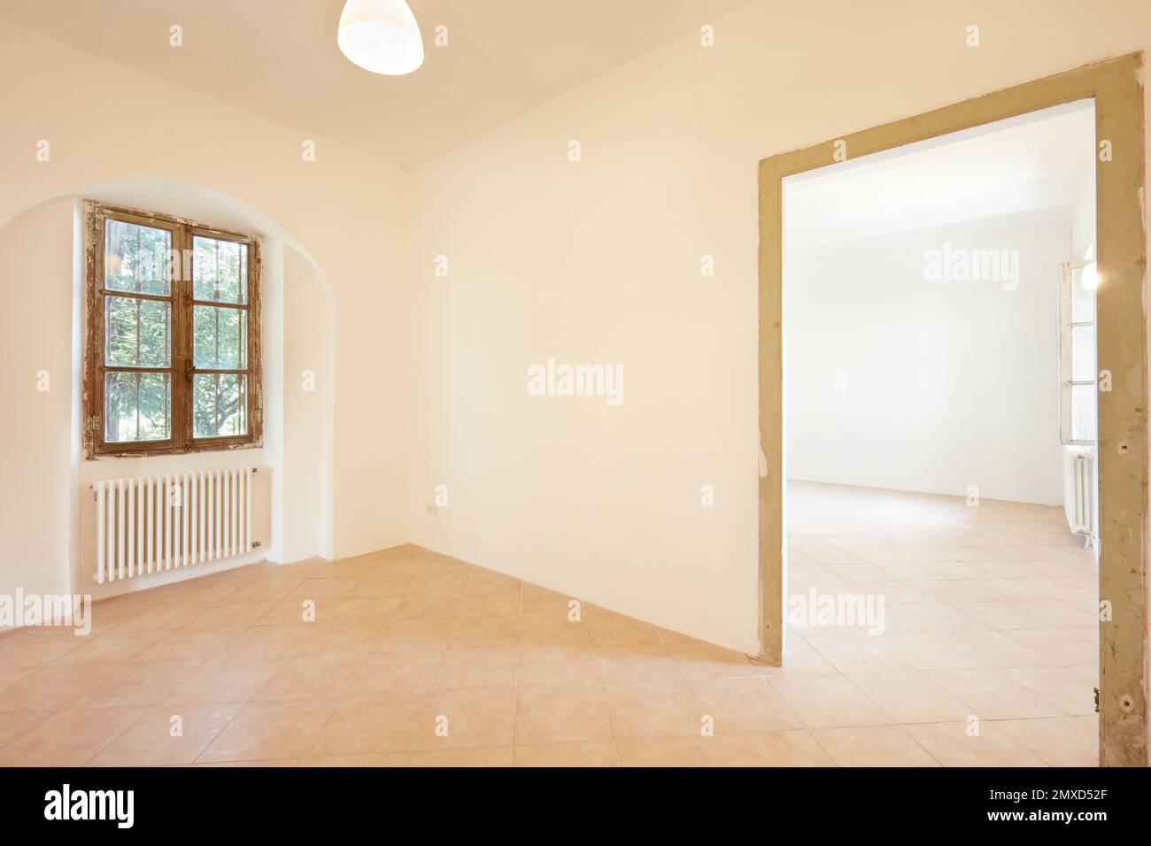 Empty rooms in apartment interior in old country house Stock Photo - Alamy