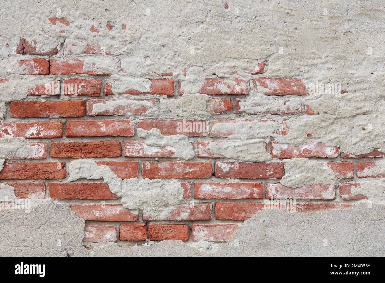 Old brick wall and ruined plaster texture background Stock Photo - Alamy