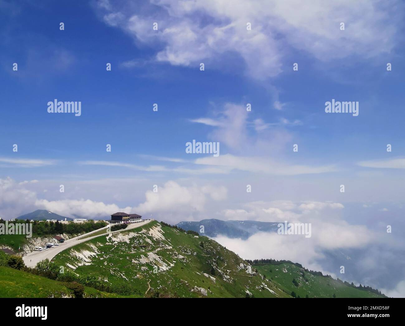 A scenic view of the Monte Grappa mountain in Veneto, Italy Stock Photo ...