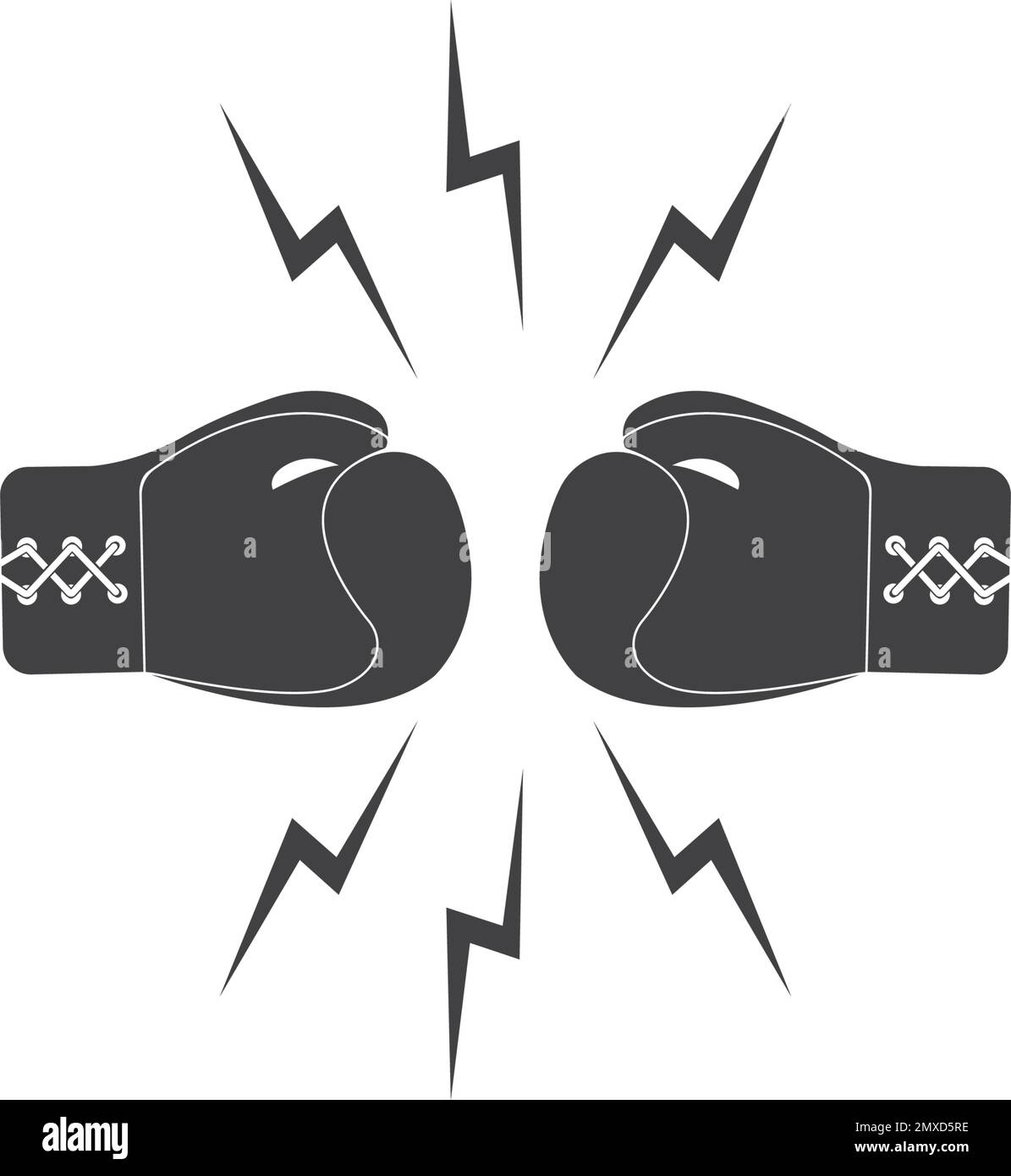 Boxing gloves sport element vector illustration flat design Stock ...