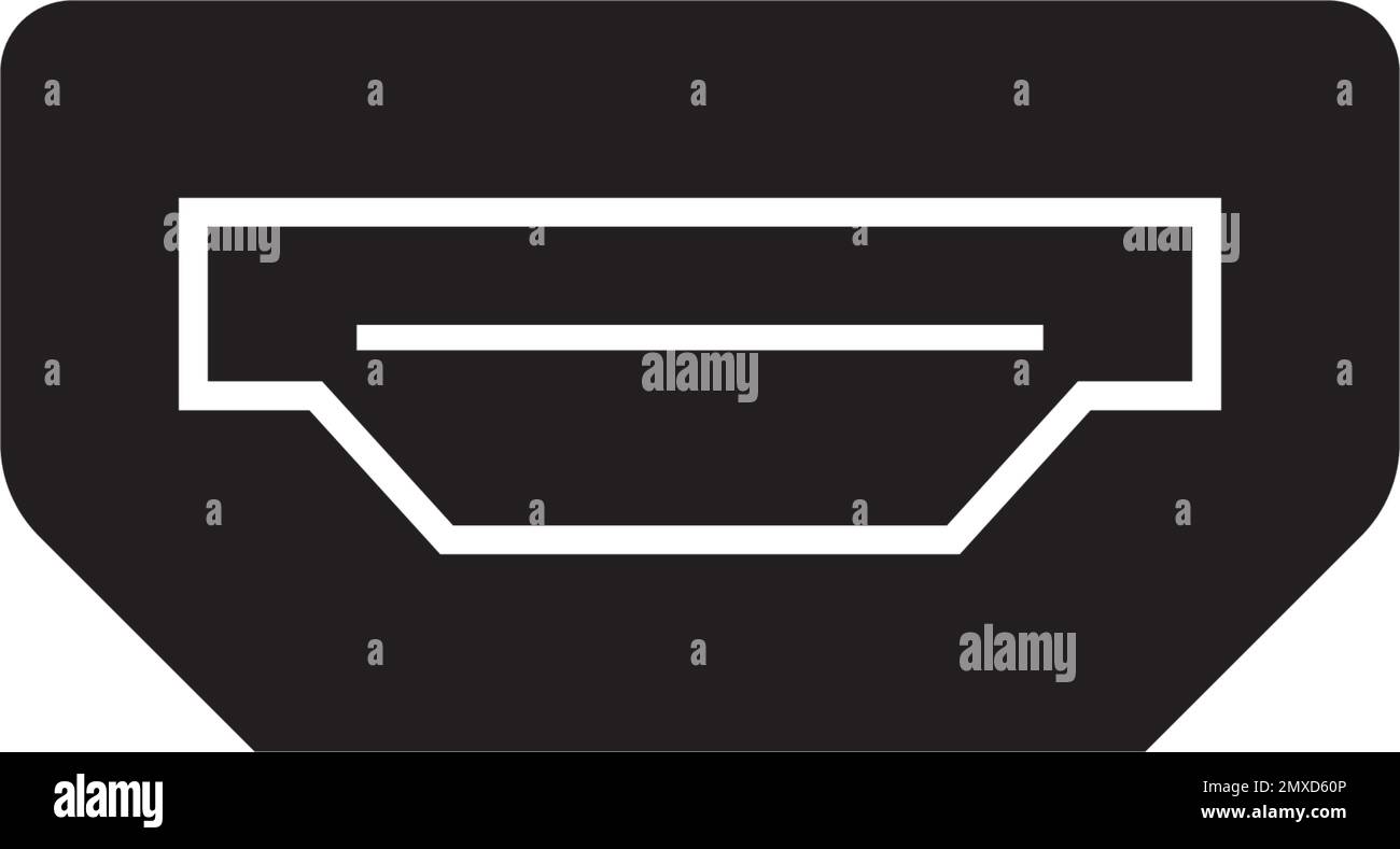 HDMI connector vector icon,illustration logo template Stock Vector ...