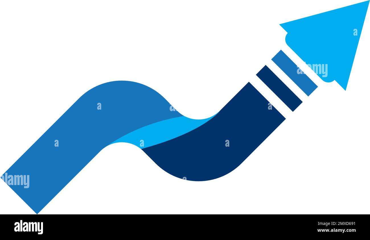 arrow growing up business icon, simple successful chart graph bars flat ...