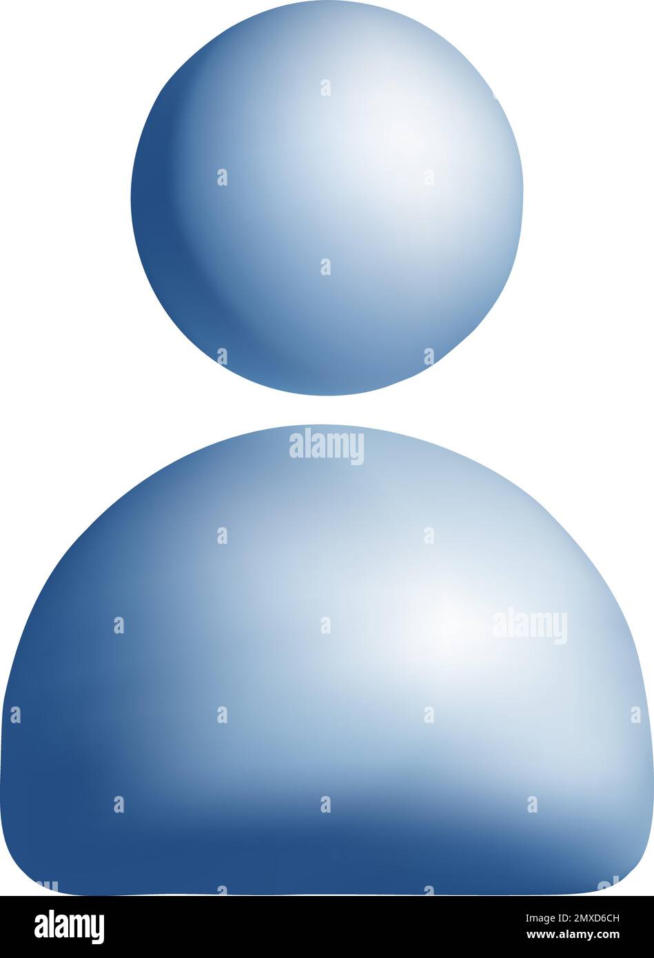 3D Person or man vector icon logo plasticine illustration. Social media ...