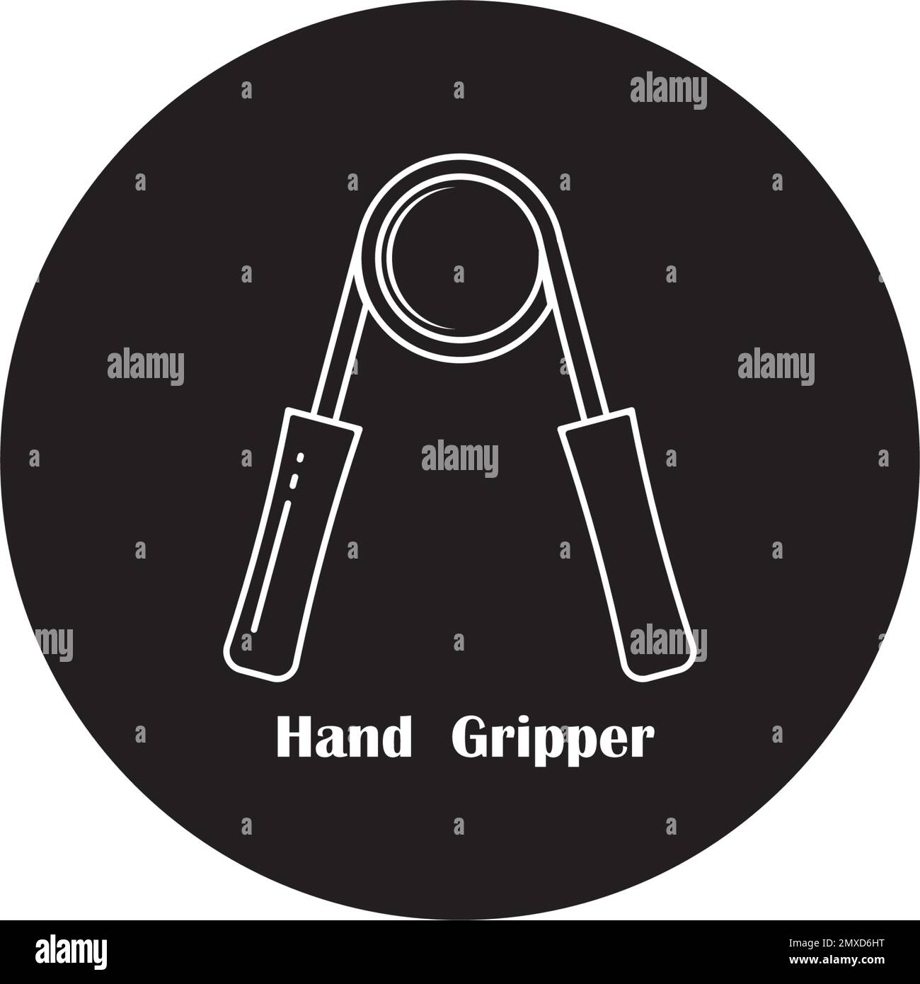 hand gripper isolated icon. filled style flat gym sign for mobile ...