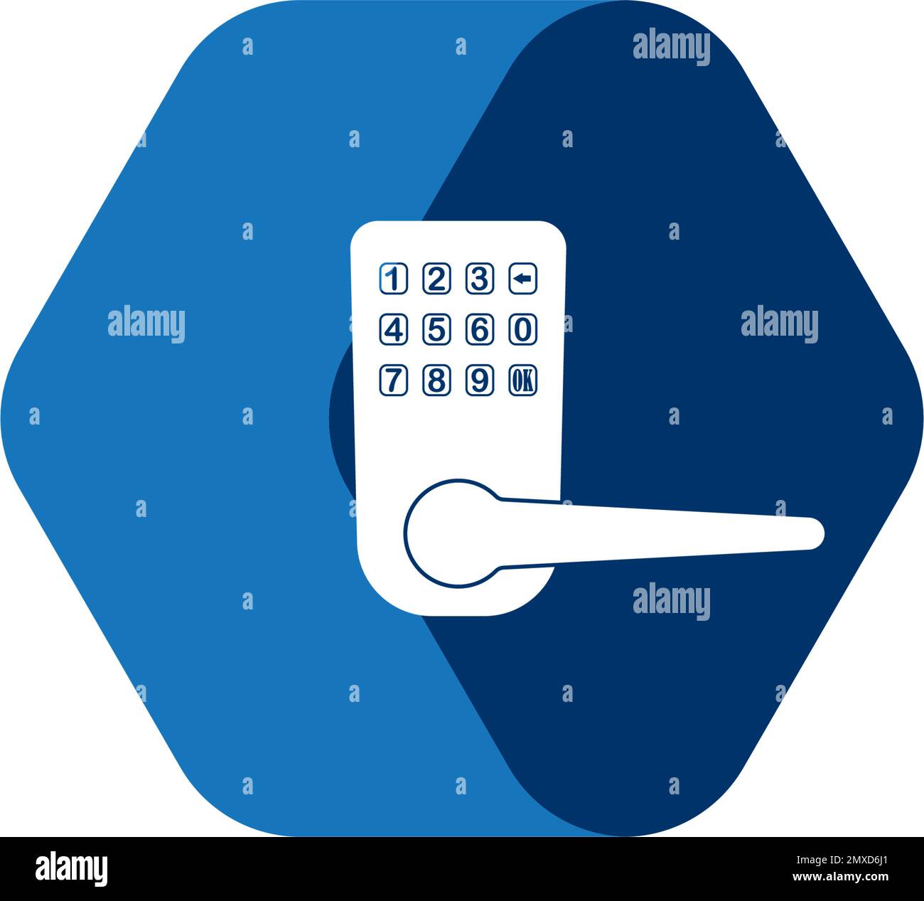 Door handle flat vector icon, illustration design template Stock Vector ...