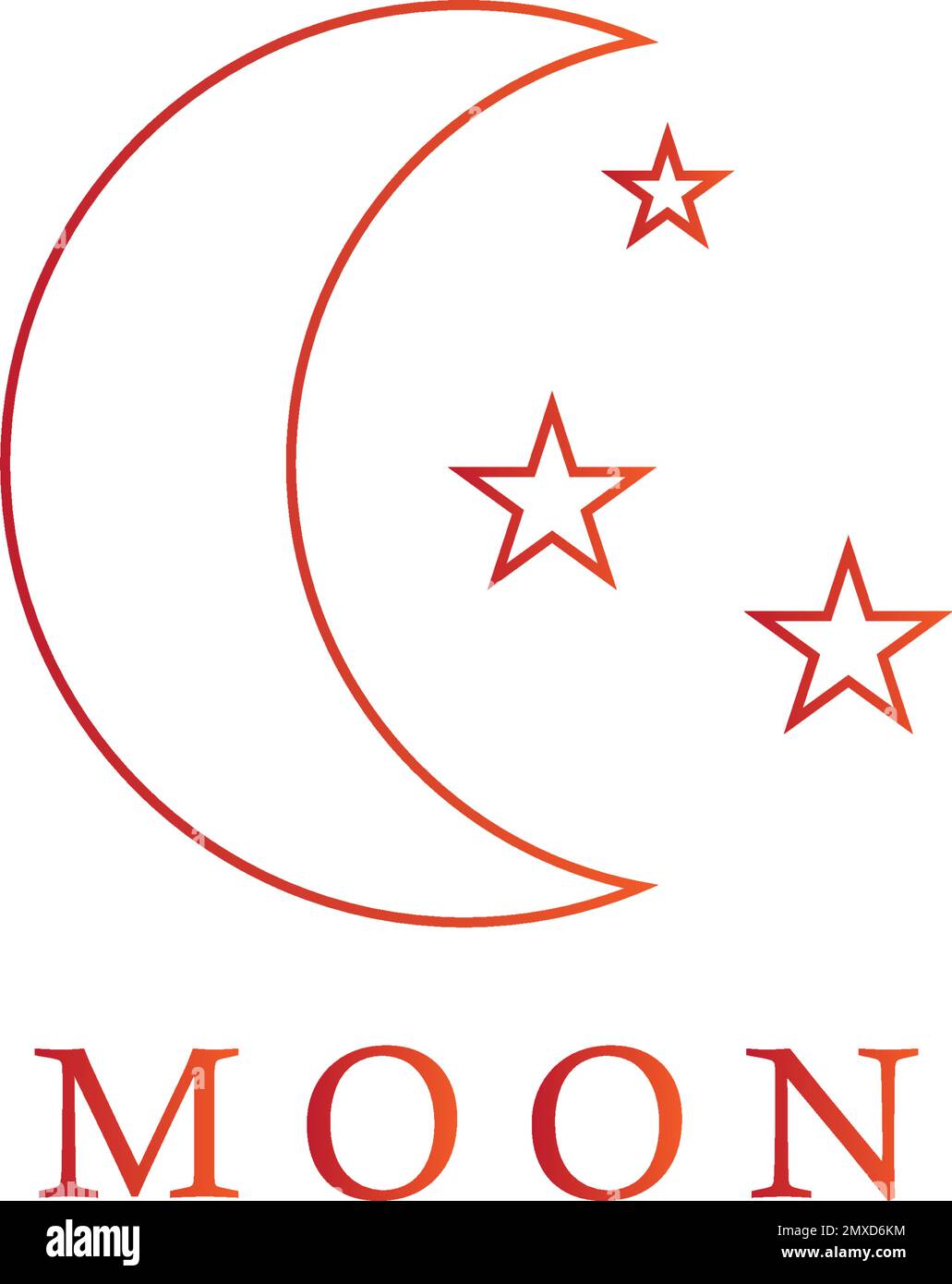 Moon star vector icon illustration logo design Stock Vector Image & Art ...