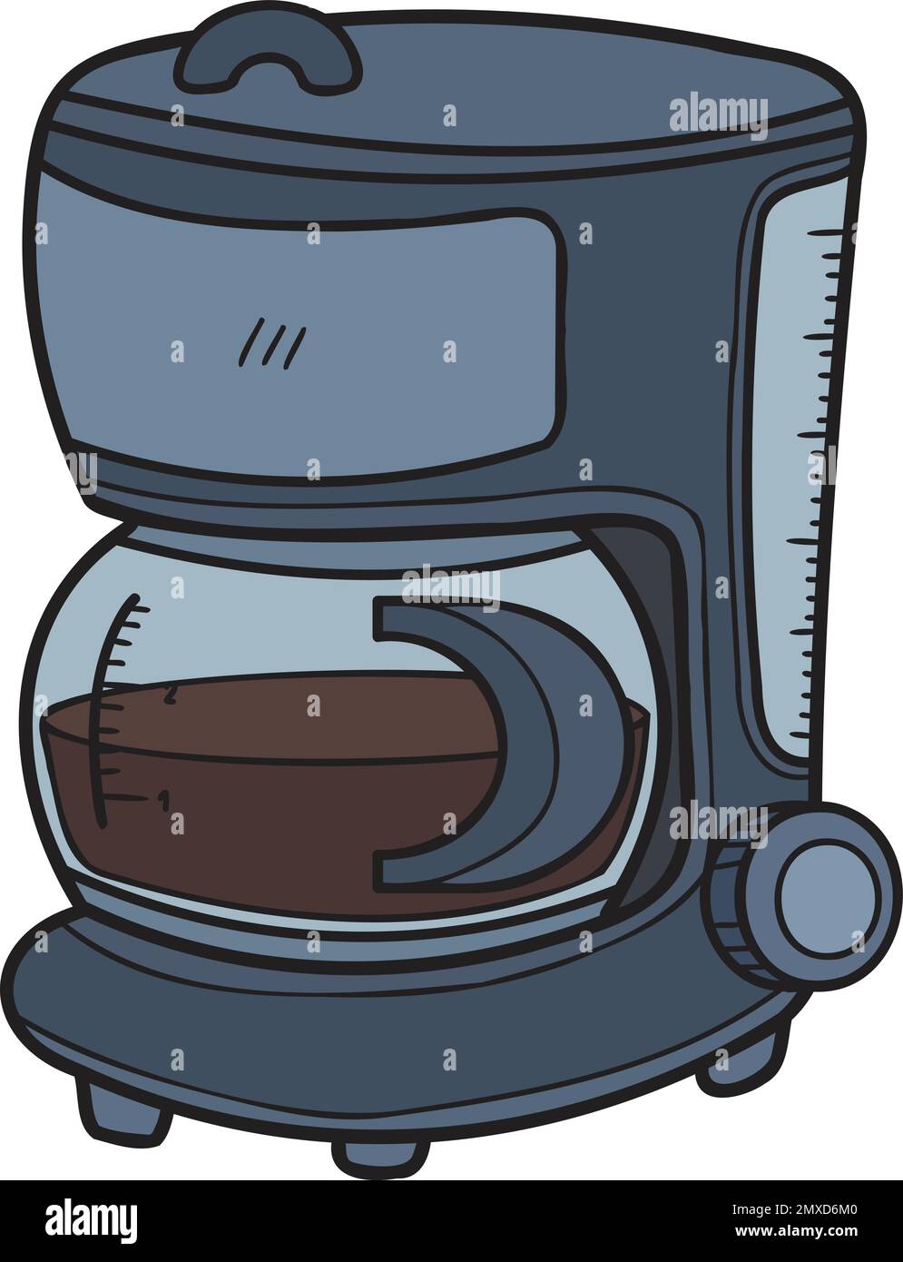 Hand Drawn office coffee machine illustration in doodle style isolated ...