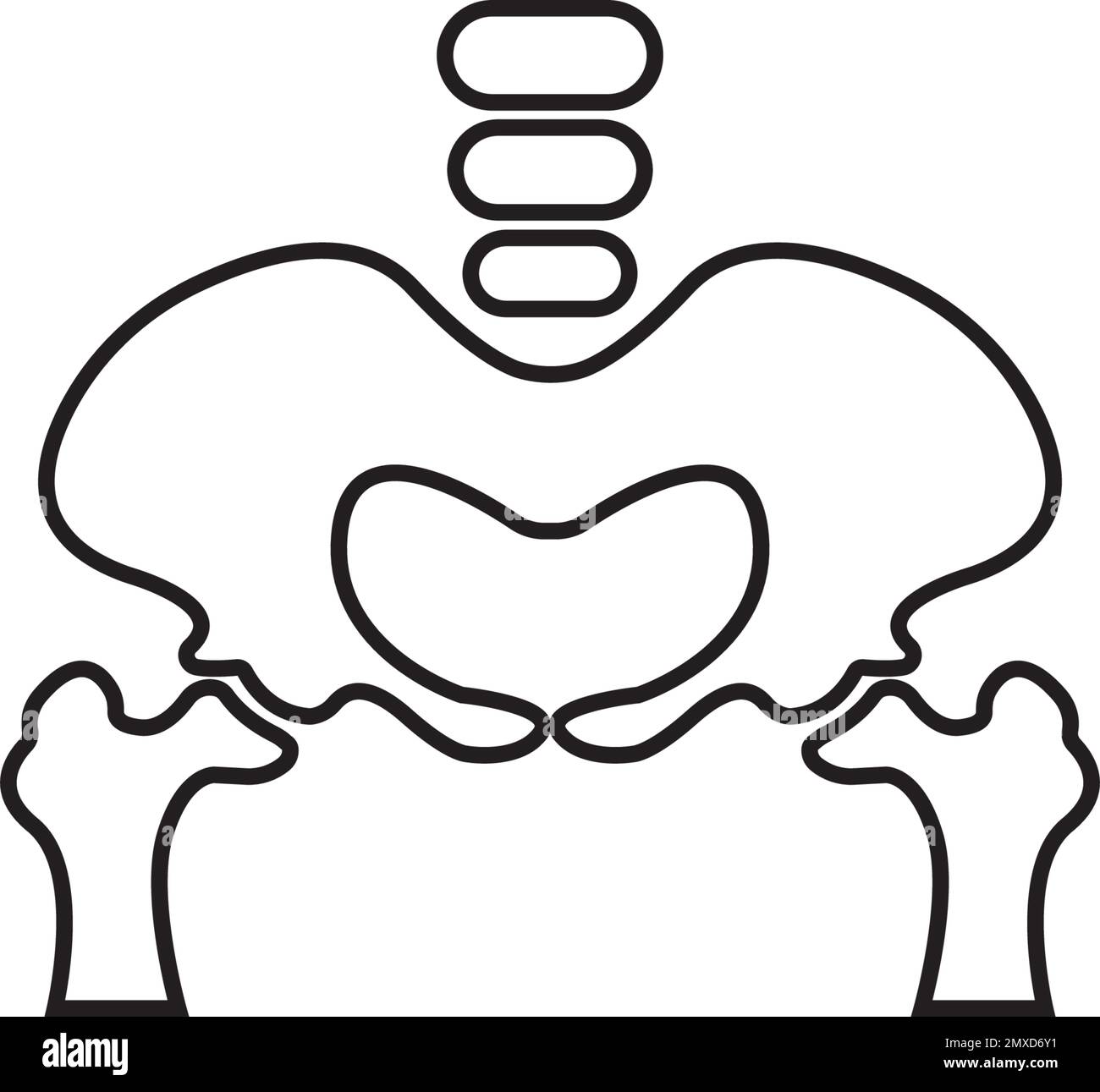 Hip bone icon vector illustration logo design Stock Vector Image & Art ...