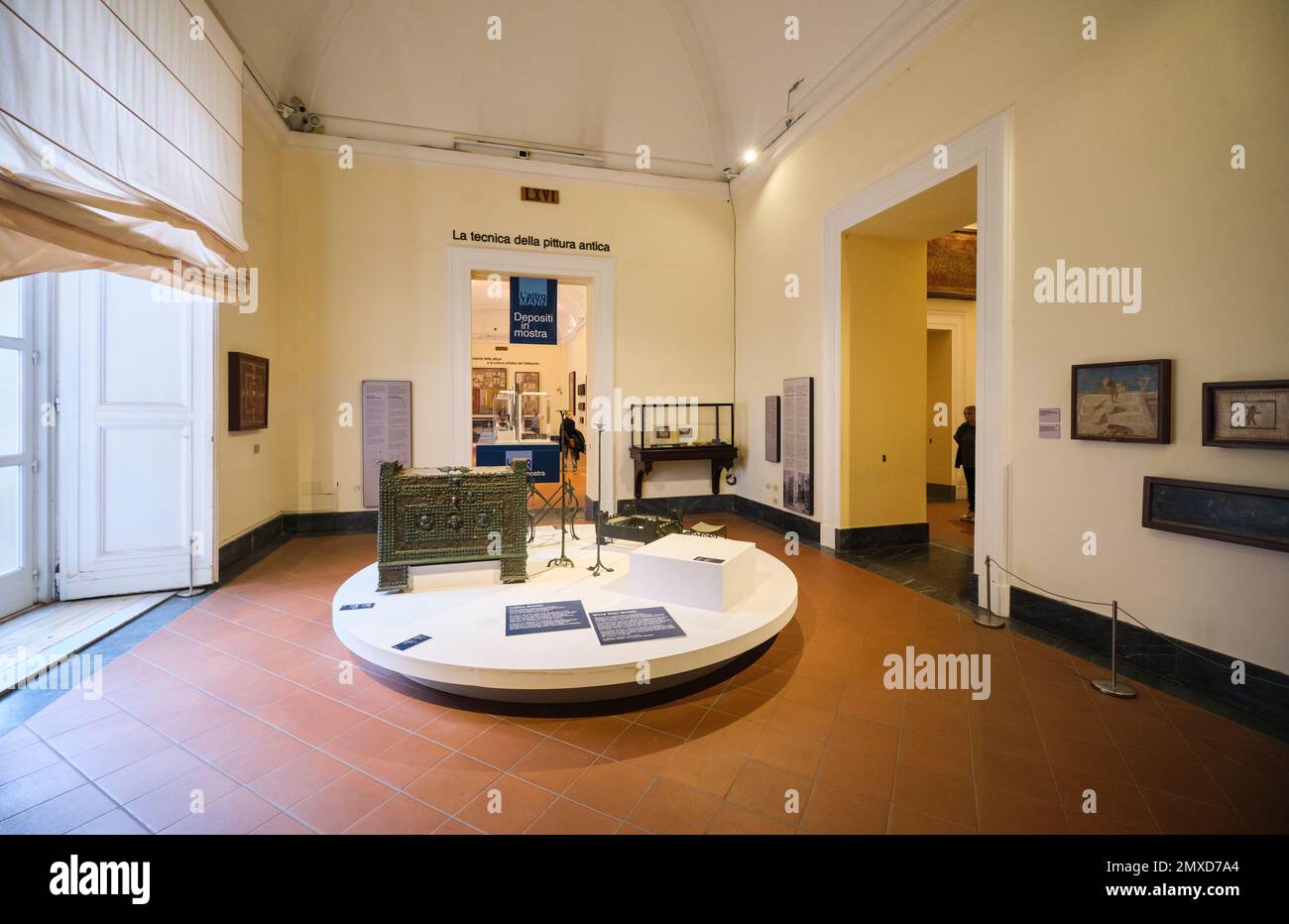 A typical gallery, a mix of mosaic and antiquities displays. At the ...