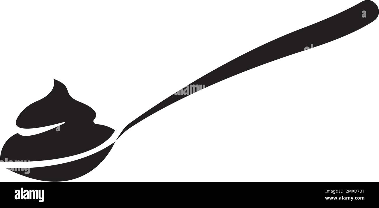 Yogurt with spoon icon vector design template Stock Vector Image & Art ...